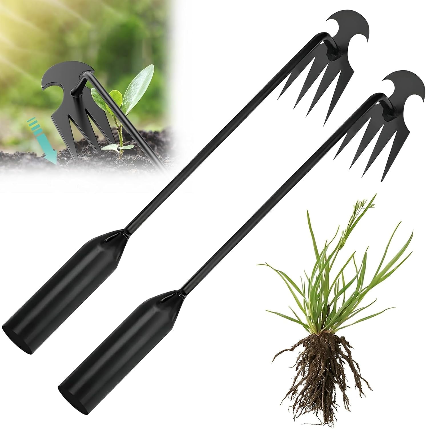 RuWeoMaa Weed Puller Tool Garden Weed Pulling Tool,Portable Garden ...