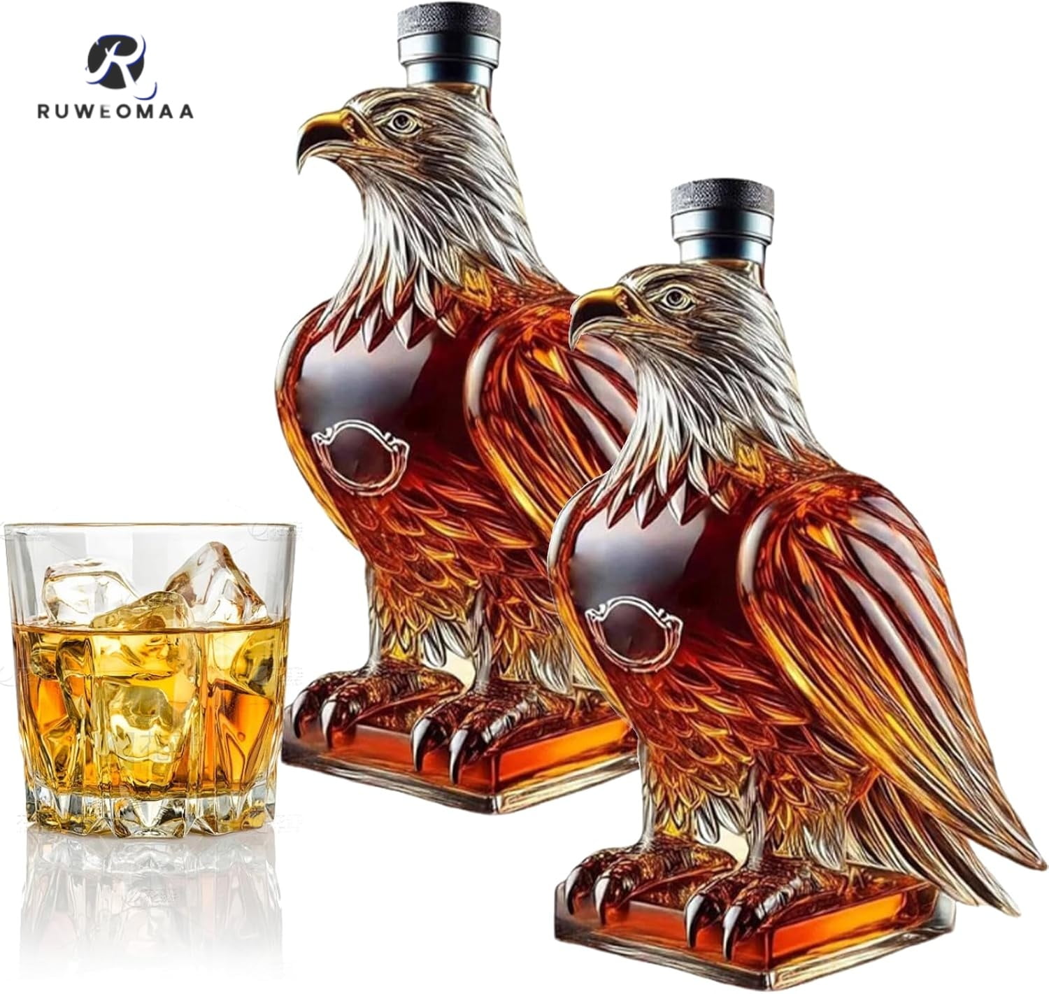 RuWeoMaa Whiskey Decanter,Jack Daniels Bottle,Eagle Whiskey Bottle ...