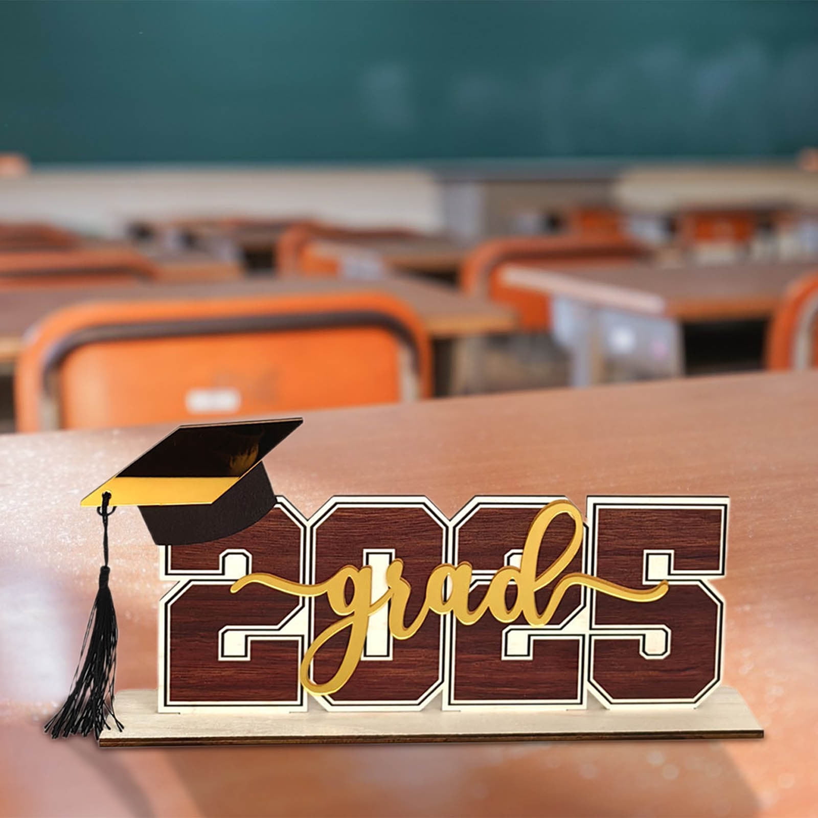 RuWeoMaa Wooden Table Sign Class of 2025 Graduation Decorations Sign ...