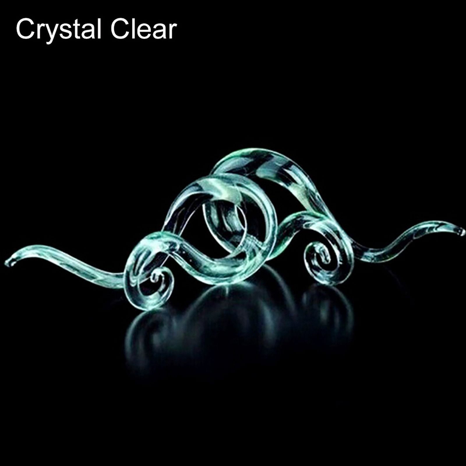 Ruanlalo 1 Pair Unisex Glass Twisted Snail Ear Gauges Hangers Plugs ...