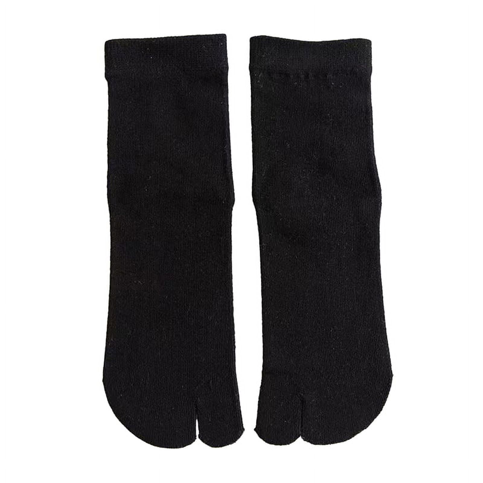 Ruanlalo 1 Pair Women Sock Middle Tube Two Toes Solid Color Soft High ...