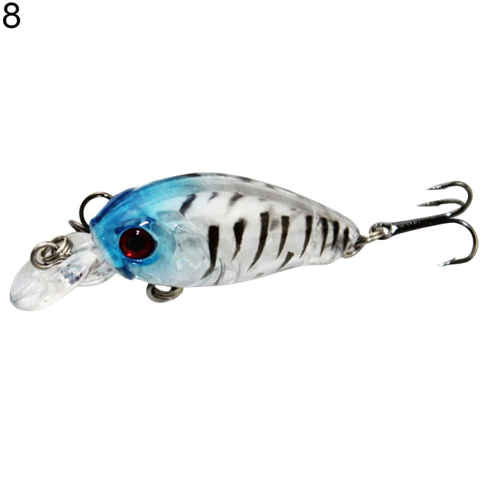 Ruanlalo 1 Pc 4.5cm Lifelike Crankbait Plastic Hard 3D Eyes Bait ...