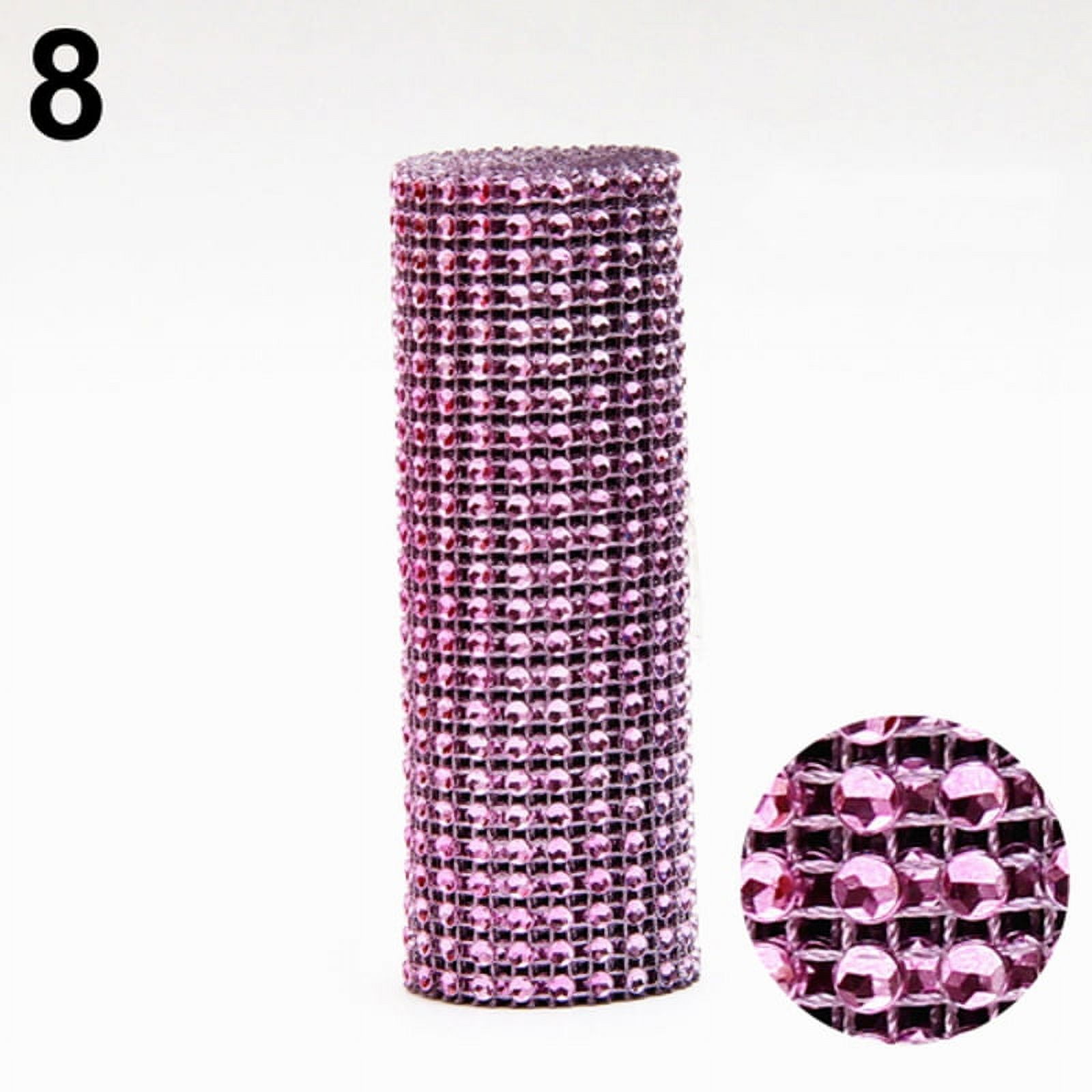 Ruanlalo 1 Yard Sparkle Rhinestone Crystal Mesh Wrap Plastic Ribbon ...