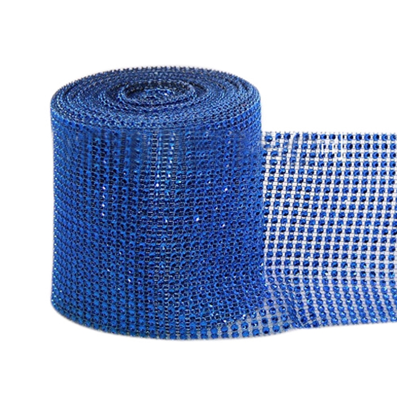 Ruanlalo 1 Yard Sparkle Rhinestone Plastic Ribbon Roll Mesh Wrap ...