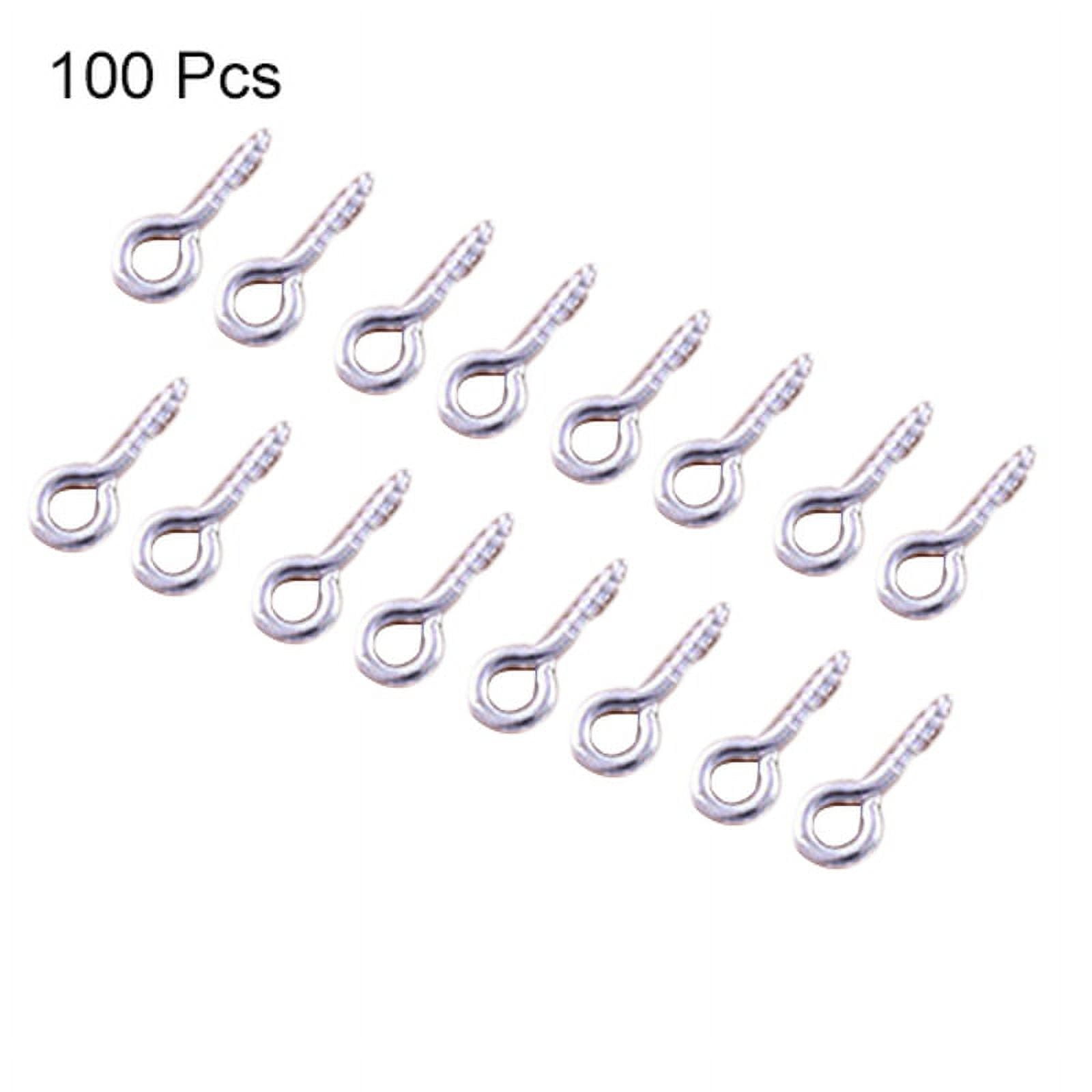 Ruanlalo 100 Pcs Silver Plated Screw Eye Bolt Pin Peg Jewelry Making ...