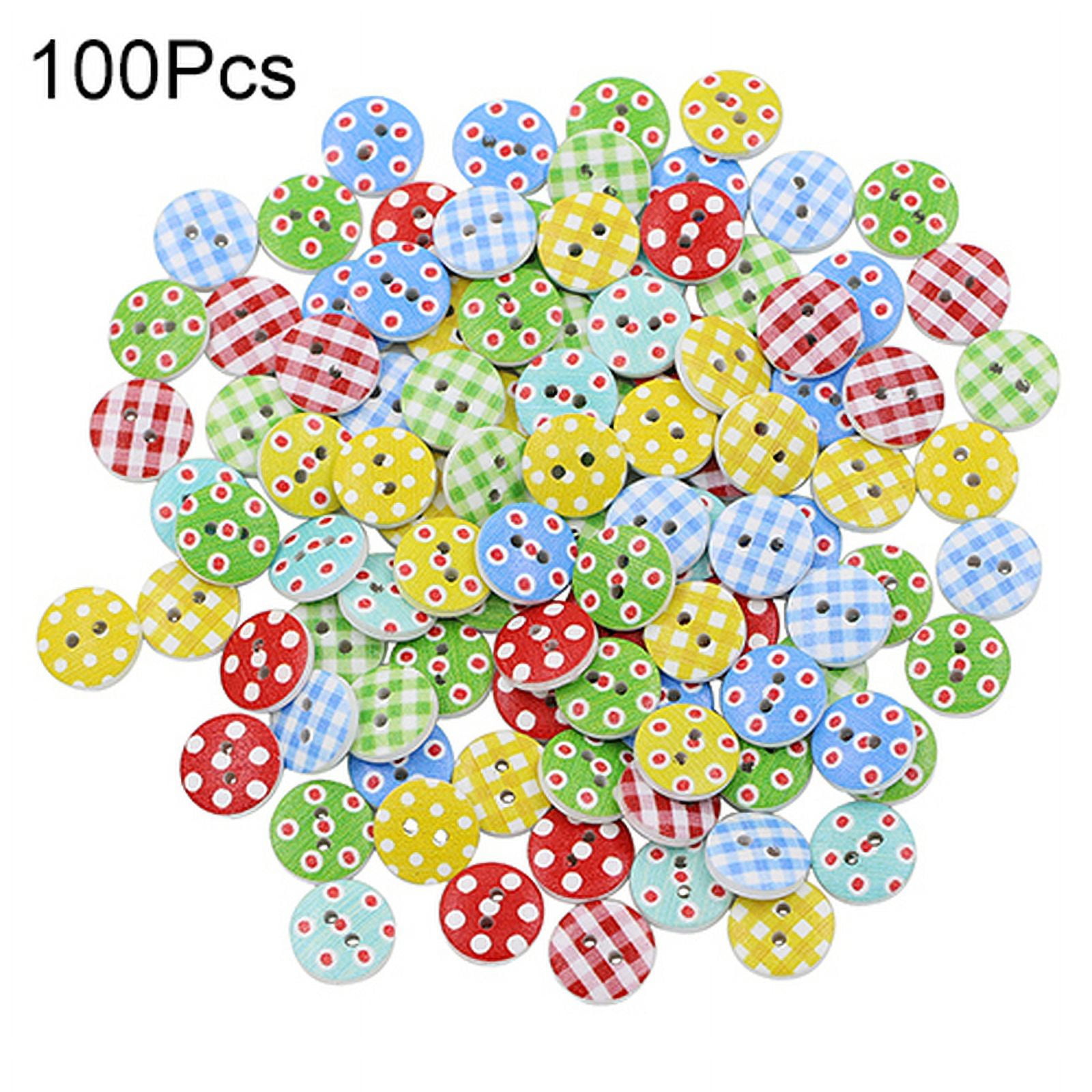 Ruanlalo 100Pcs Checker Dots Mixed Round Shape Buttons DIY Craft for ...