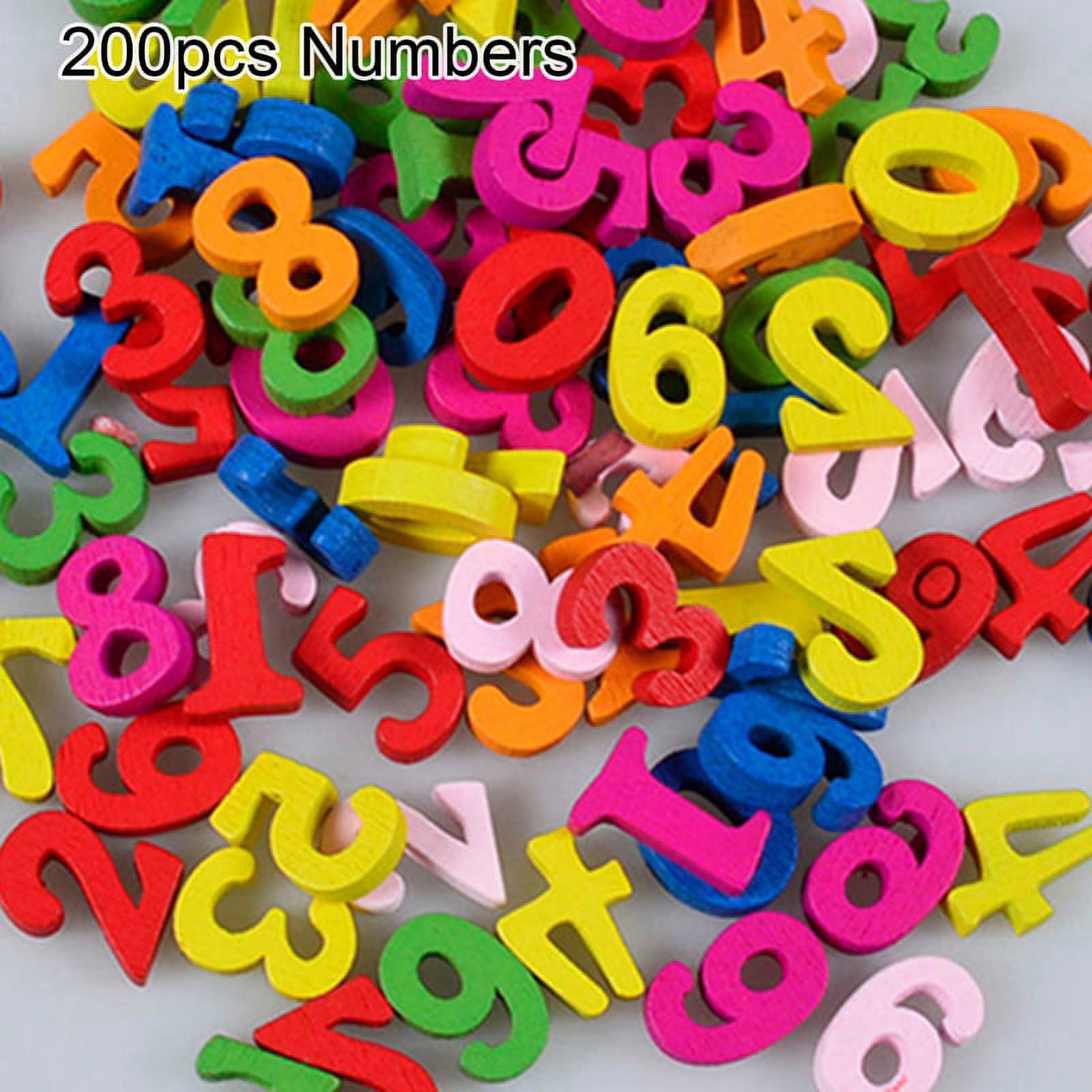 Ruanlalo 100Pcs Colorful Letters Numbers Wooden Flatback Embellishments ...
