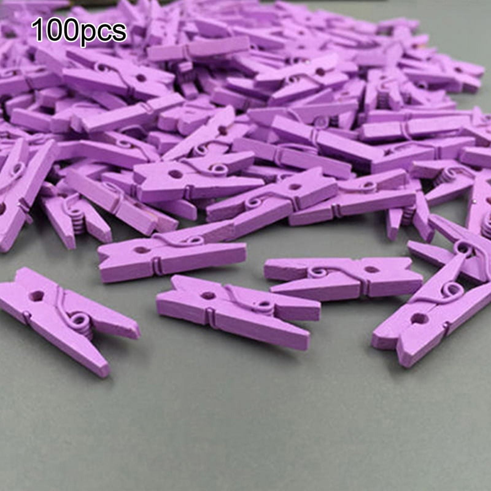 Ruanlalo 100Pcs Mini Multicolor Wooden Clothes Photo Paper Peg ...