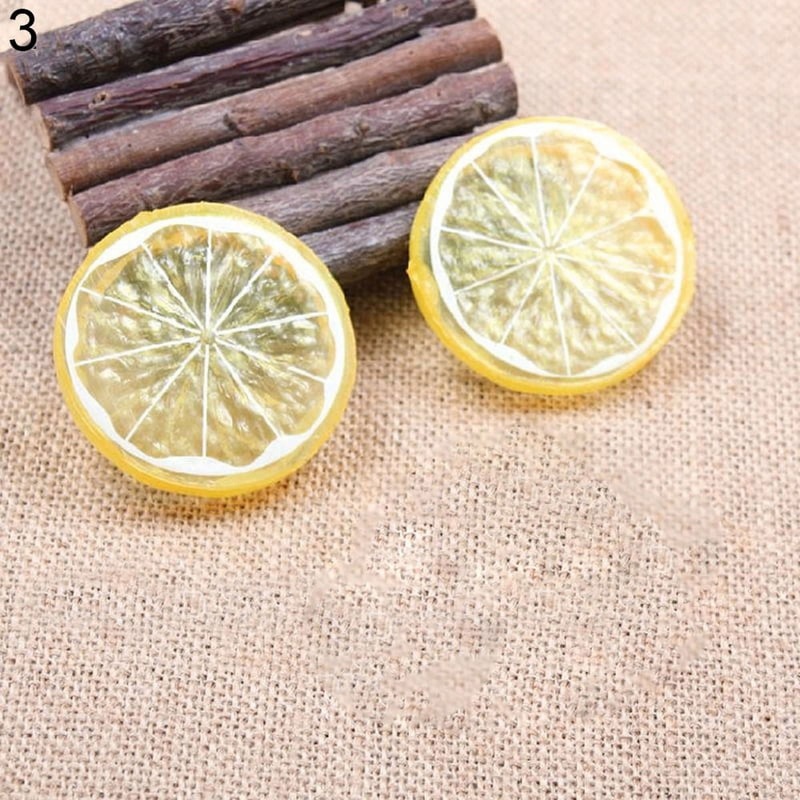 Ruanlalo 2Pcs Artificial Lemon Slices Lifelike Kitchen Decorative Fake ...