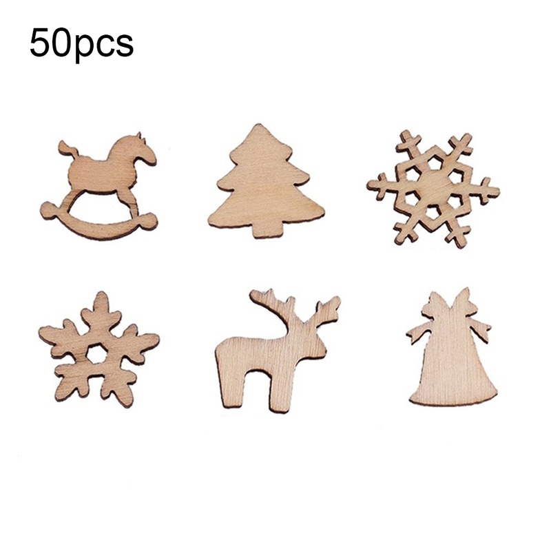 Ruanlalo 50 Pcs Wood Chip Variety Shape Writable Wood Wood Chip DIY ...