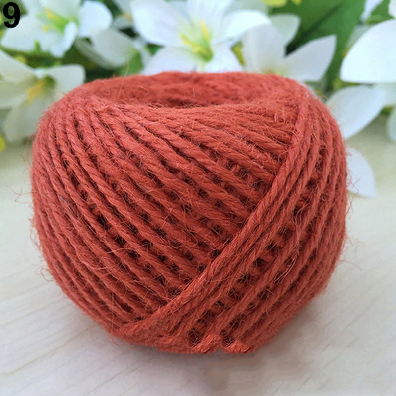 Ruanlalo 50M 2MM Wrap Gift Link Paper Tag Jute Burlap Ribbon Twine Rope ...