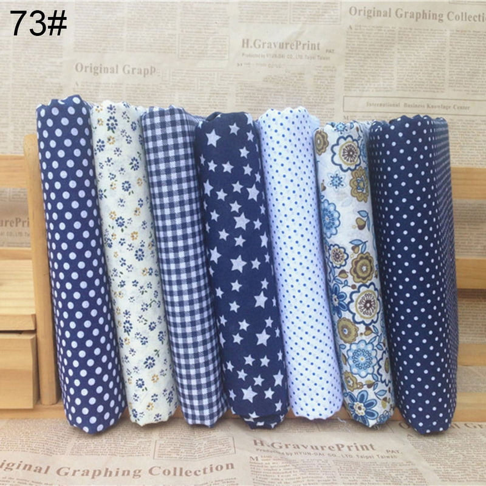 Ruanlalo 7Pcs/Set Quilting Fabric Floral Cotton Cloth DIY Craft Sewing ...