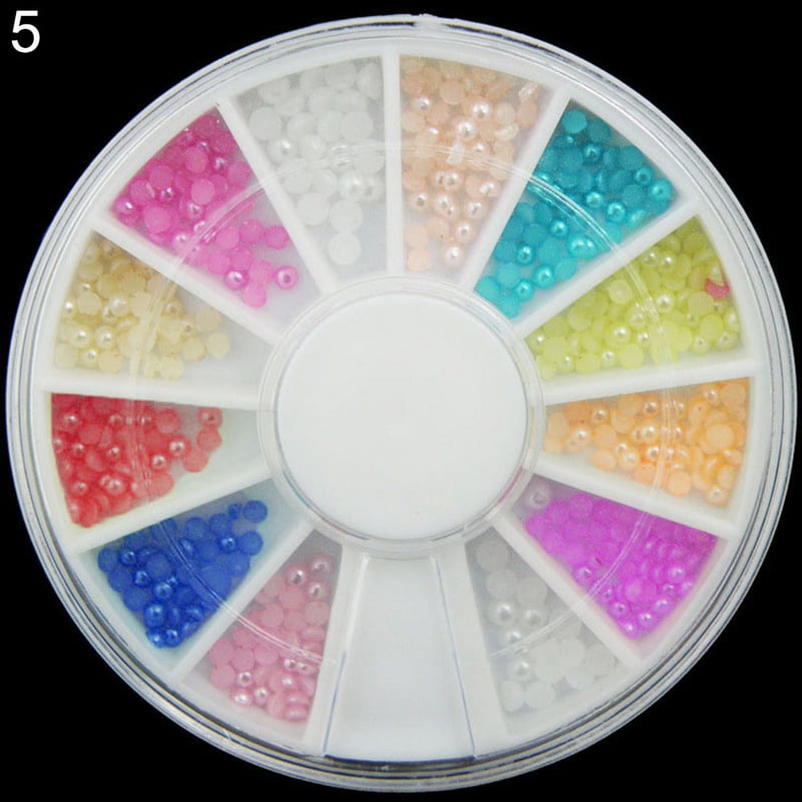 Ruanlalo Colorful Shiny Nail Art Decoration Wheel Colorful Star DIY ...