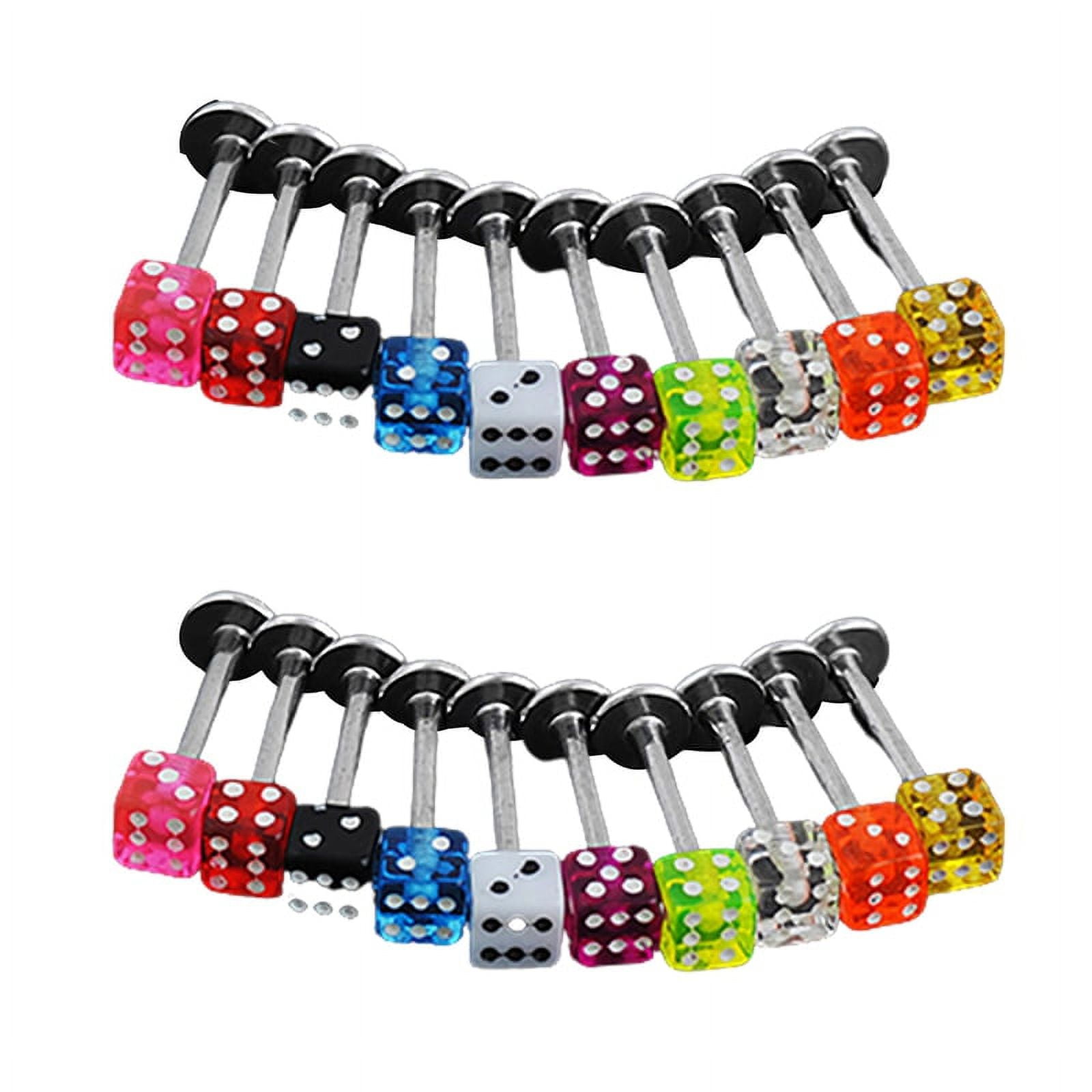 Ruanlalo Dice Stud Earring Beautiful Mini Sturdy Dice Shaped Lip Studs ...