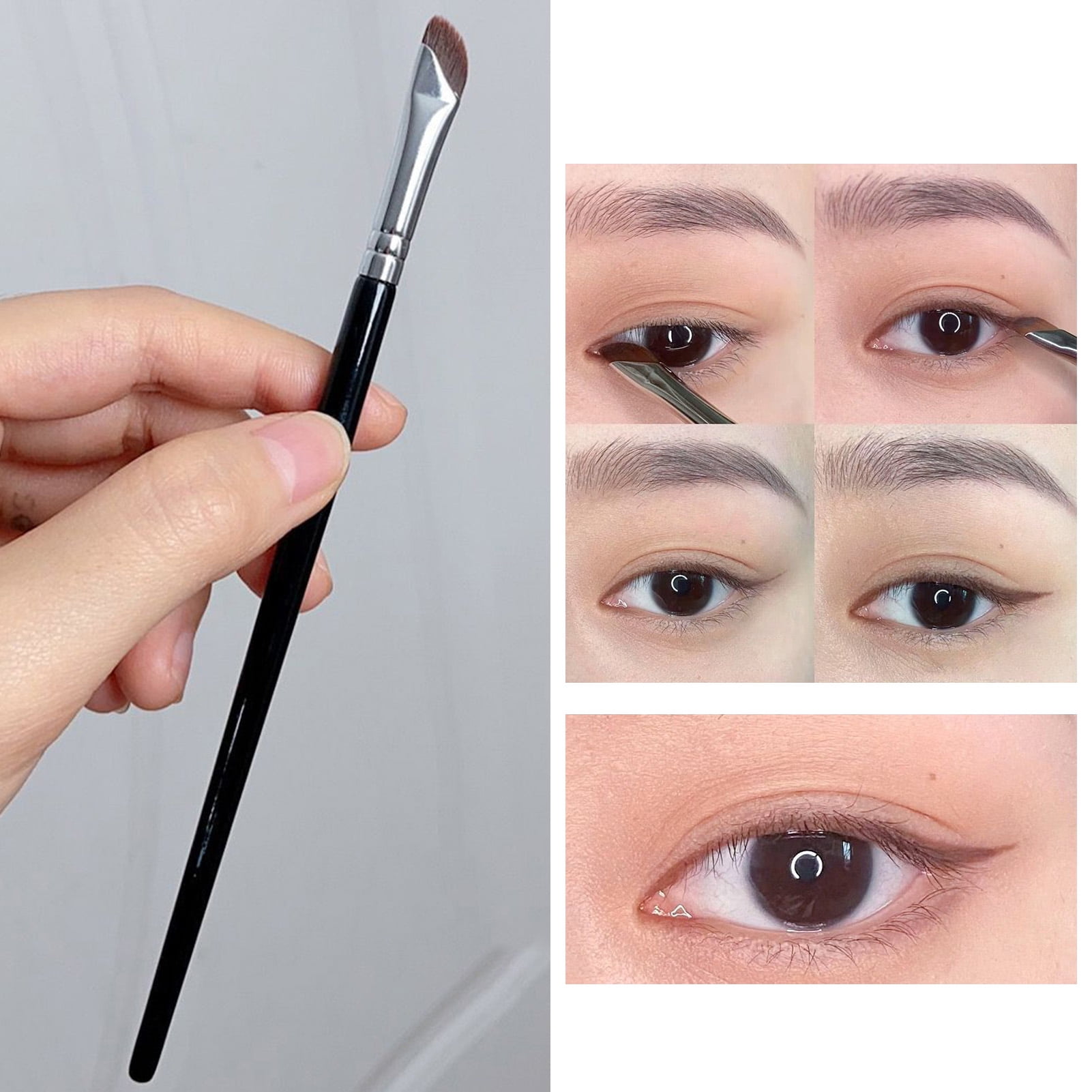 Ruanlalo Eyeliner Brush Reusable Soft Bristles Ultra Thin Fine Oblique ...