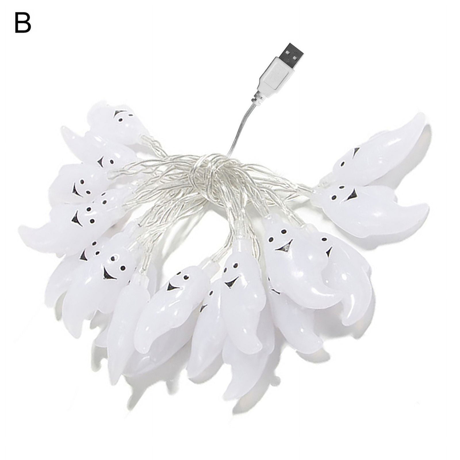 Ruanlalo Halloween Ghosts String Lights Horrific Ambient Lamp USB LED ...