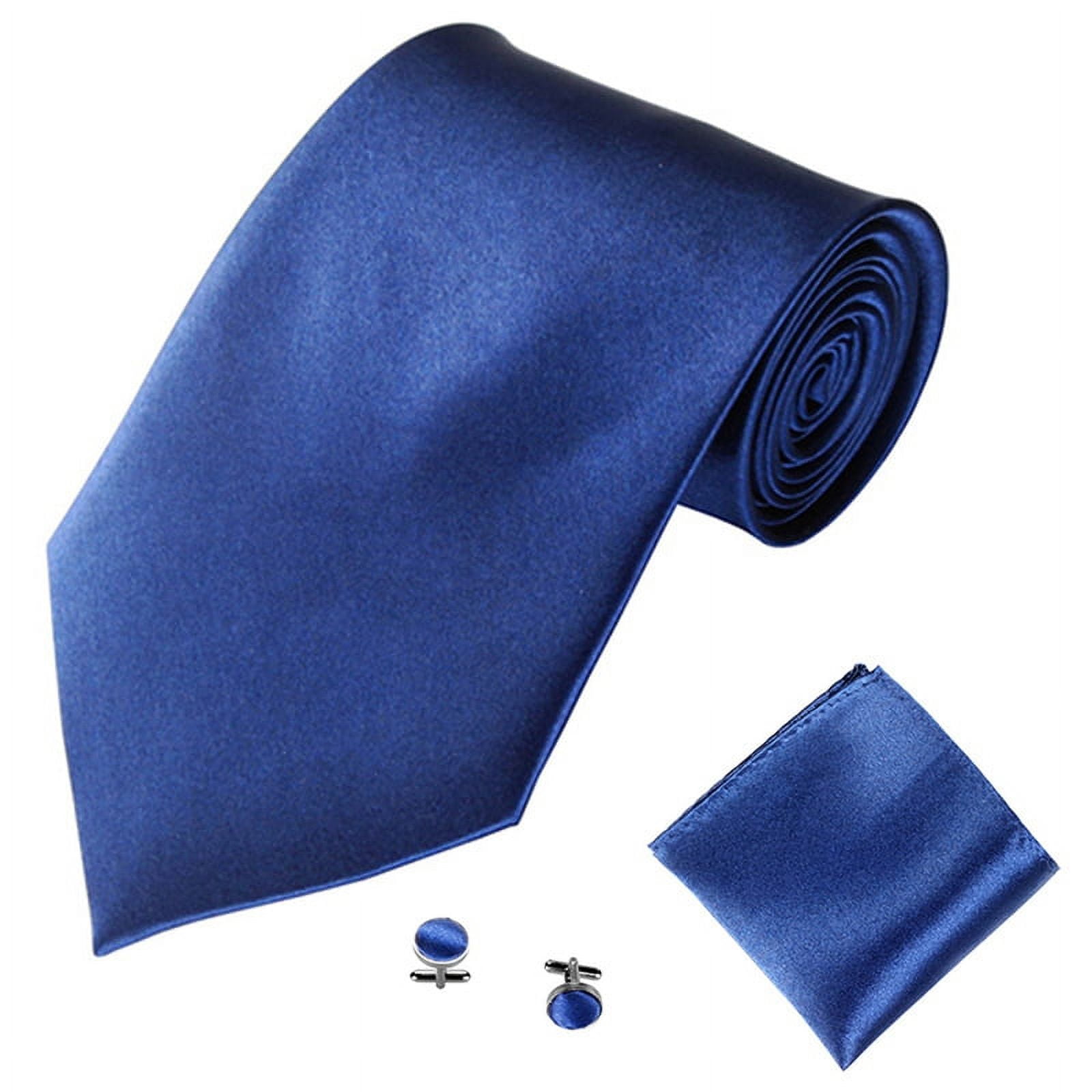 Ruanlalo Men's Fashion Solid Color Suits Ties Necktie Cufflinks Hanky ...