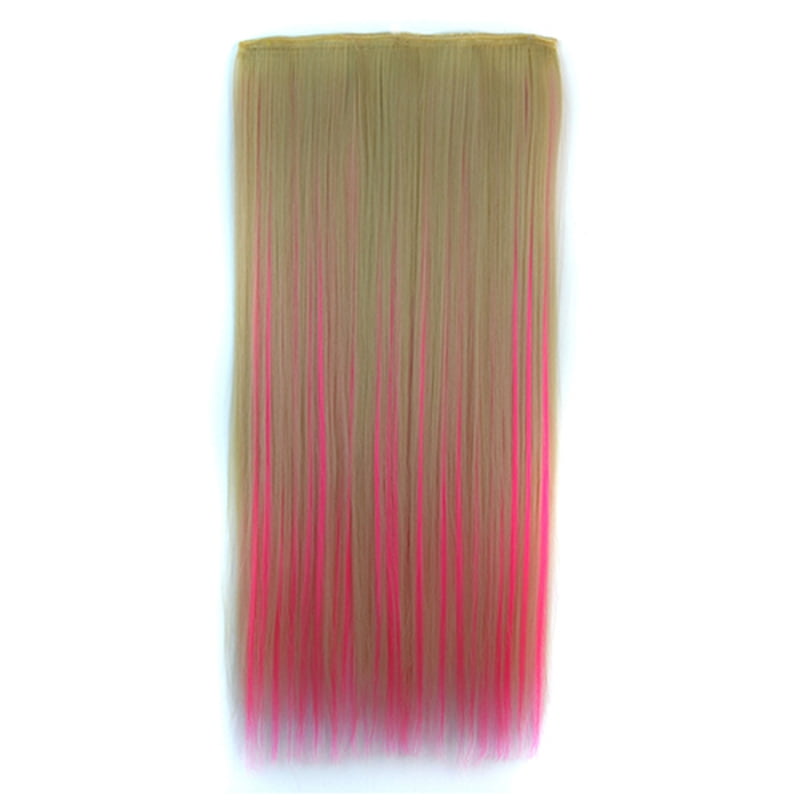 Ruanlalo Mixed Color Clip in Straight Long Hair Extension Cosplay Party ...