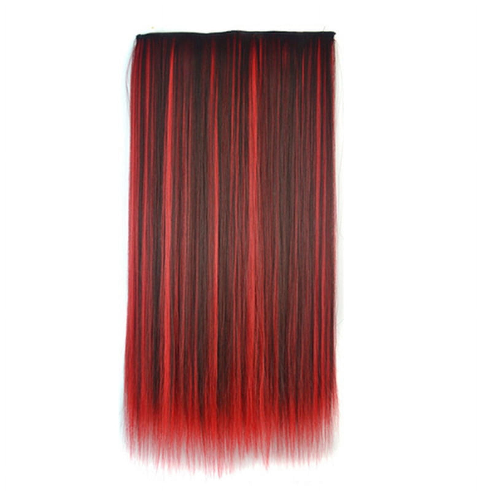 Ruanlalo Mixed Color Clip in Straight Long Hair Extension Cosplay Party ...