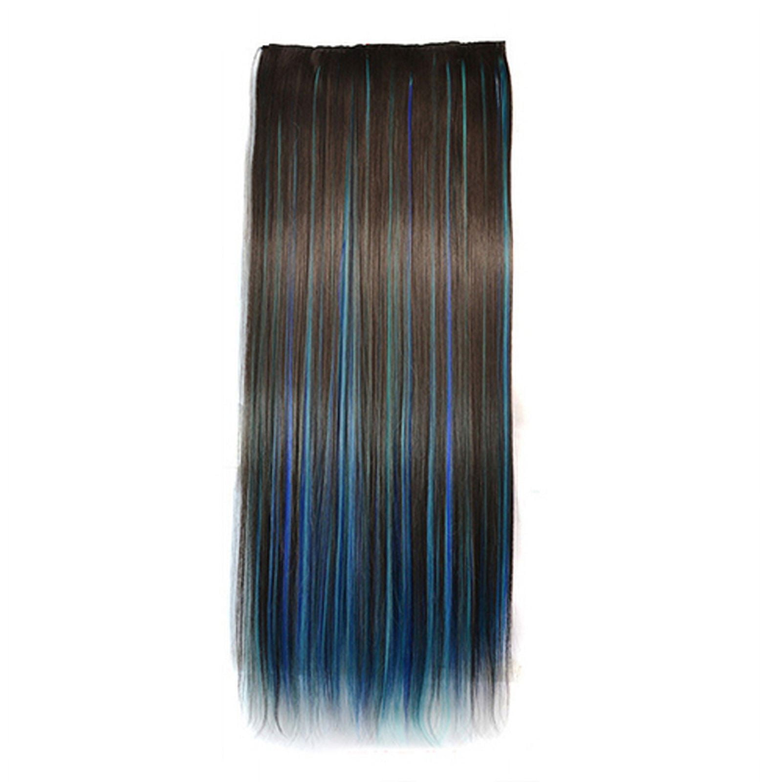 Ruanlalo Mixed Color Clip in Straight Long Hair Extension Cosplay Party ...