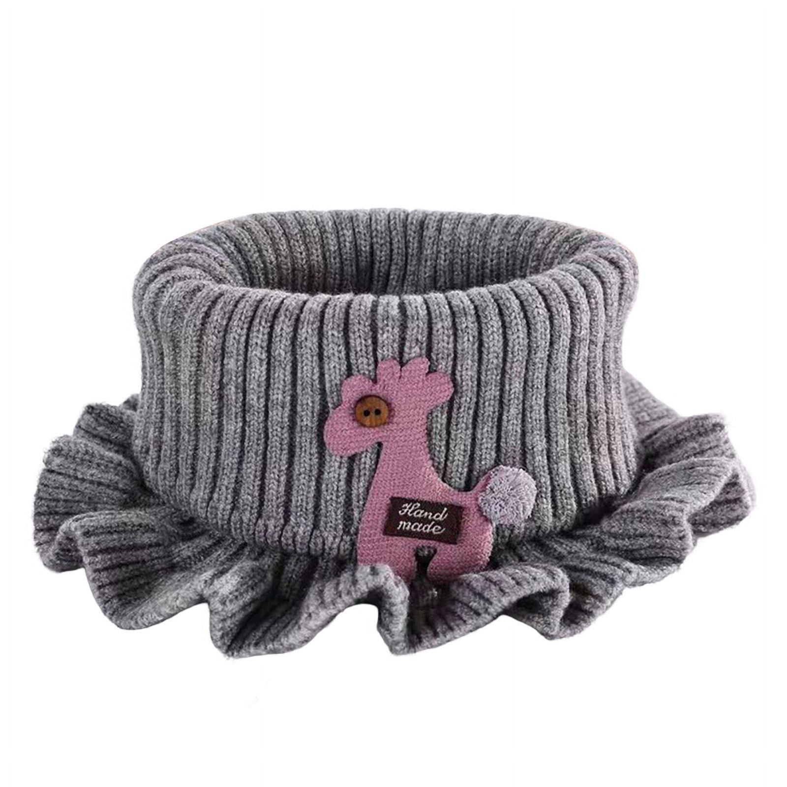 Ruanlalo Neck Warmer,Neck Warmer Cartoon Giraffe Ruffle Knitted ...