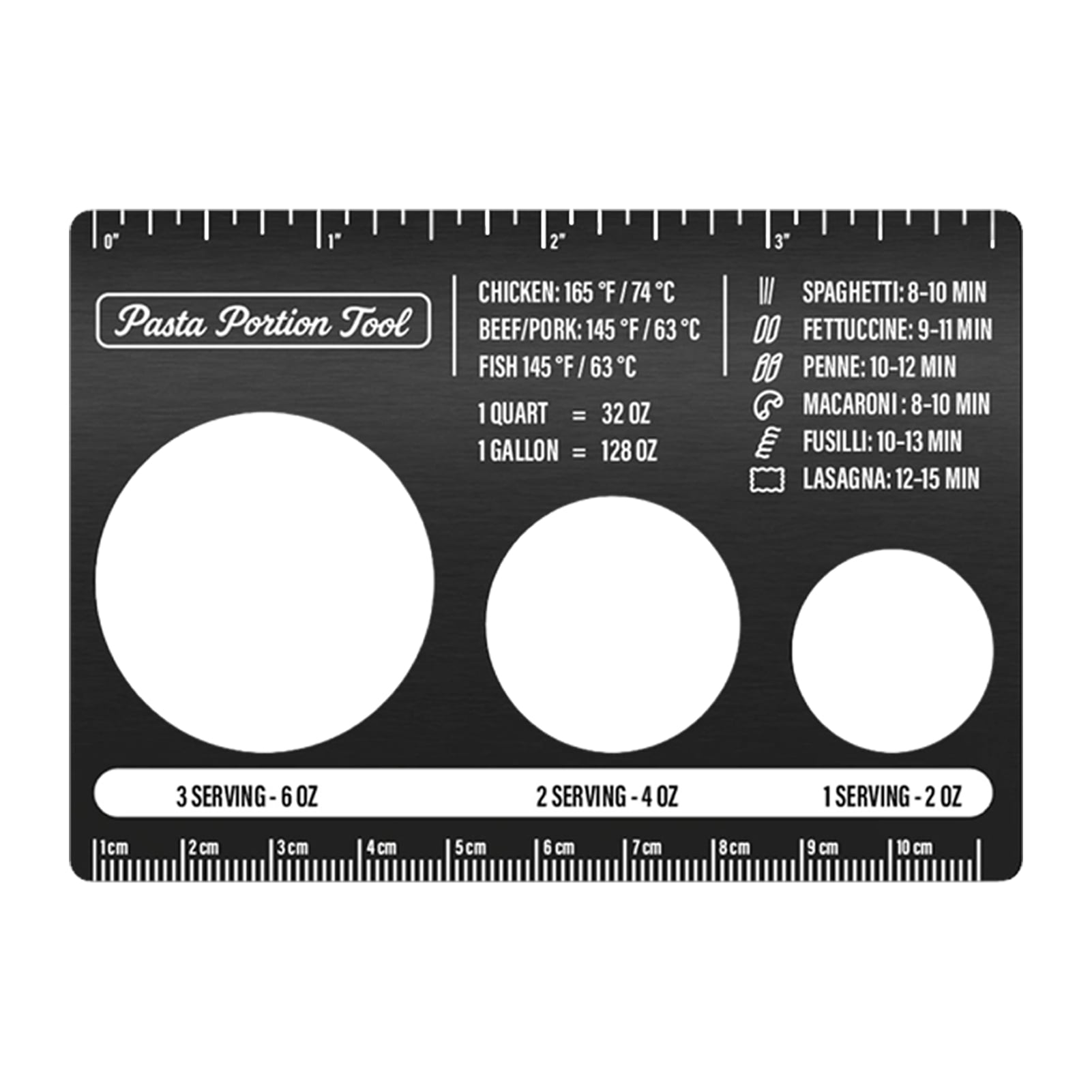 Ruanlalo Pasta Portion Measure Tool with Cooking Guide Stainless Steel ...