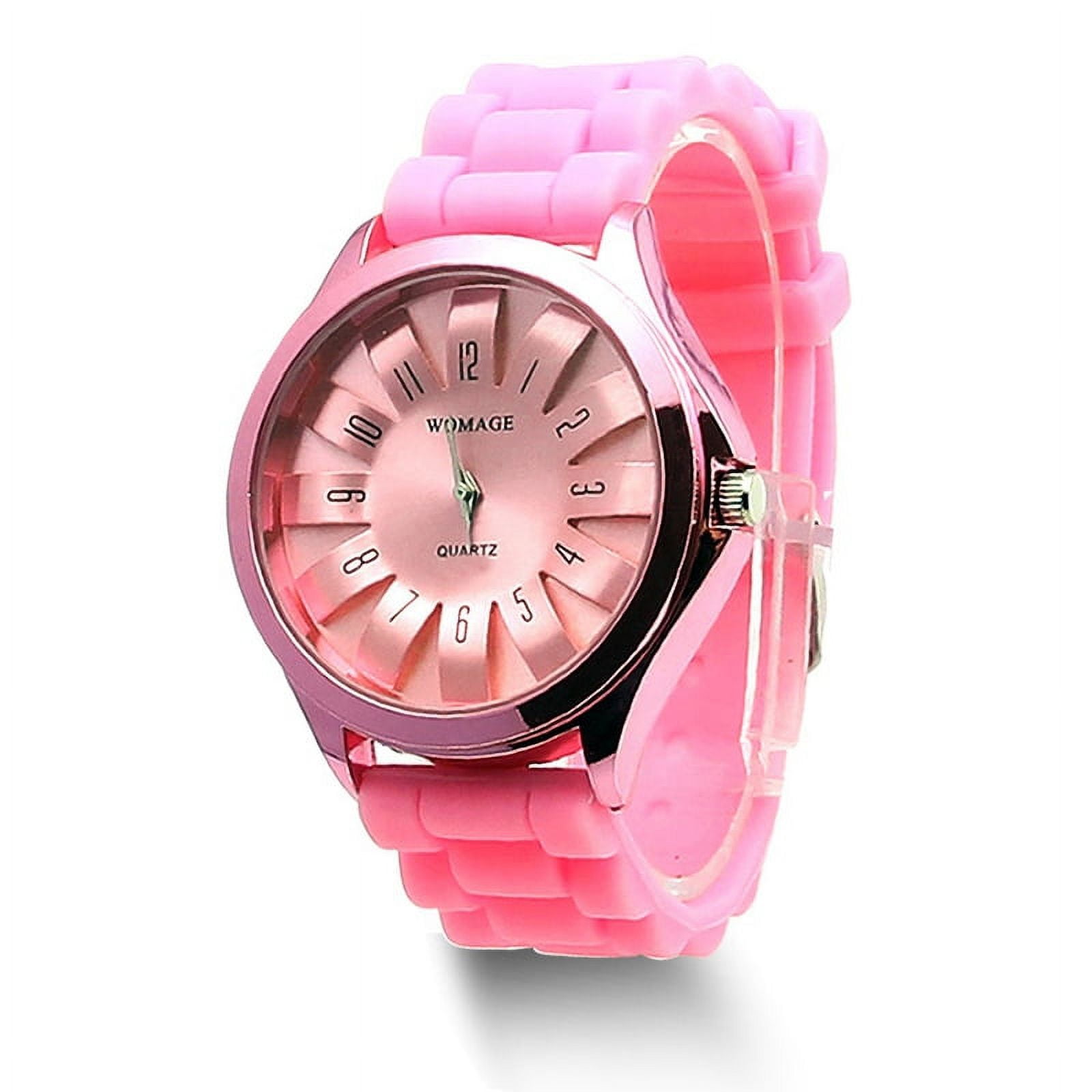 Ruanlalo Silicone Jelly Band Flower Dial Sports Style Watch Men Women ...