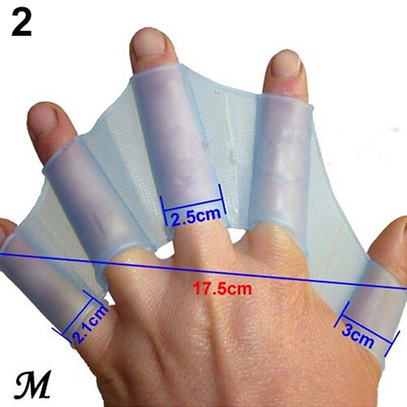 Ruanlalo Swimming Finger Webbed Gloves Silicone Flippers Fins Paddle ...