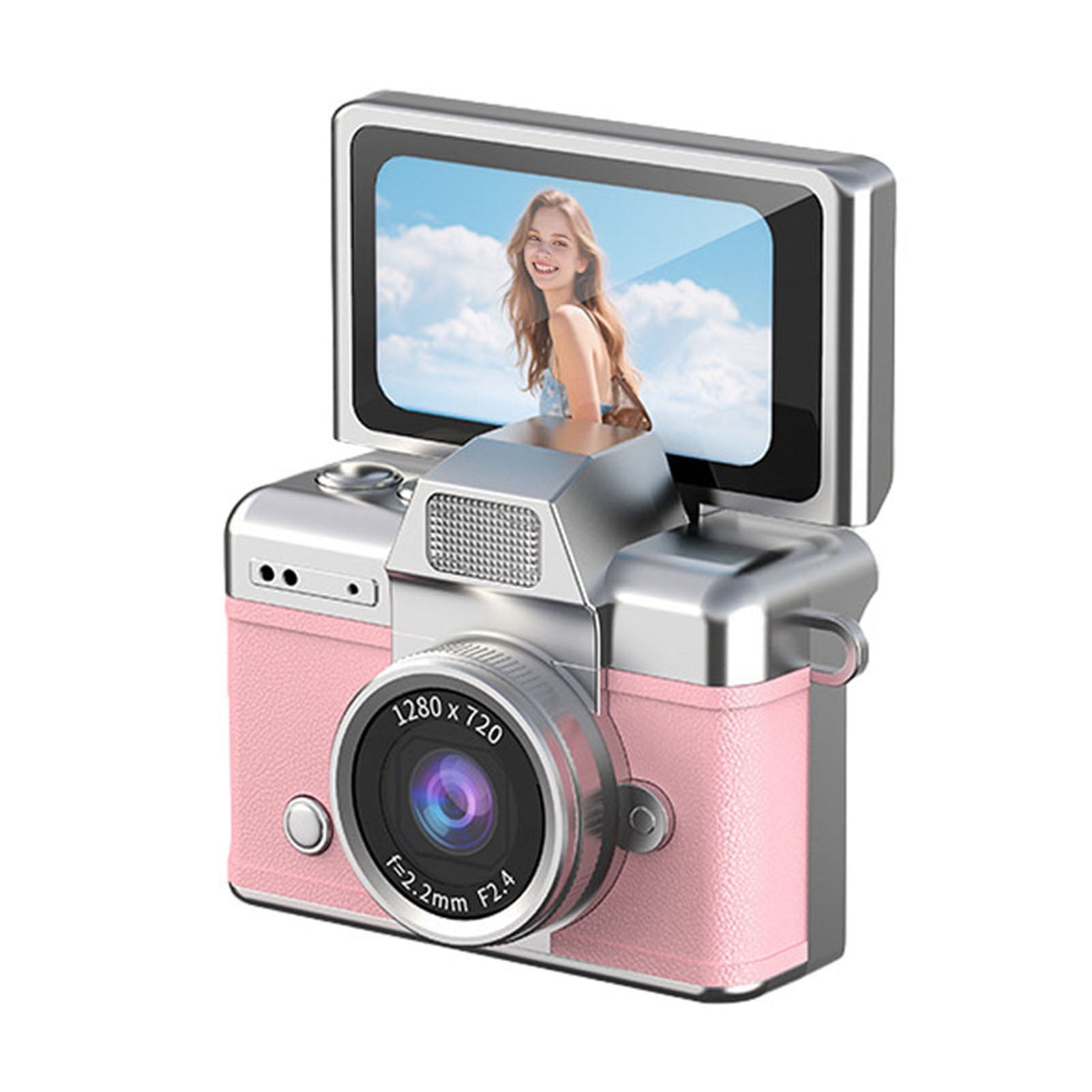 Ruanlalo Thumb-Sized Flip Screen Mini Camera Tiny Retro Keychain ...