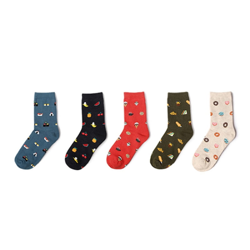 Ruanlalo Unisex Fashion Cartoon Food Sushi Fruit Pattern Short Tube ...