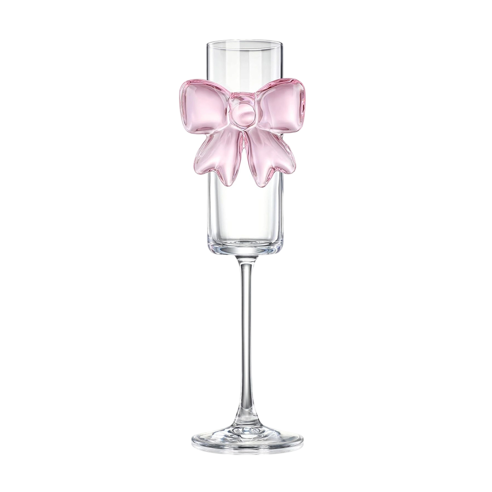 Ruanlalo Wine Glass Champagne Flutes with 3D Pink Butterfly Decoration ...