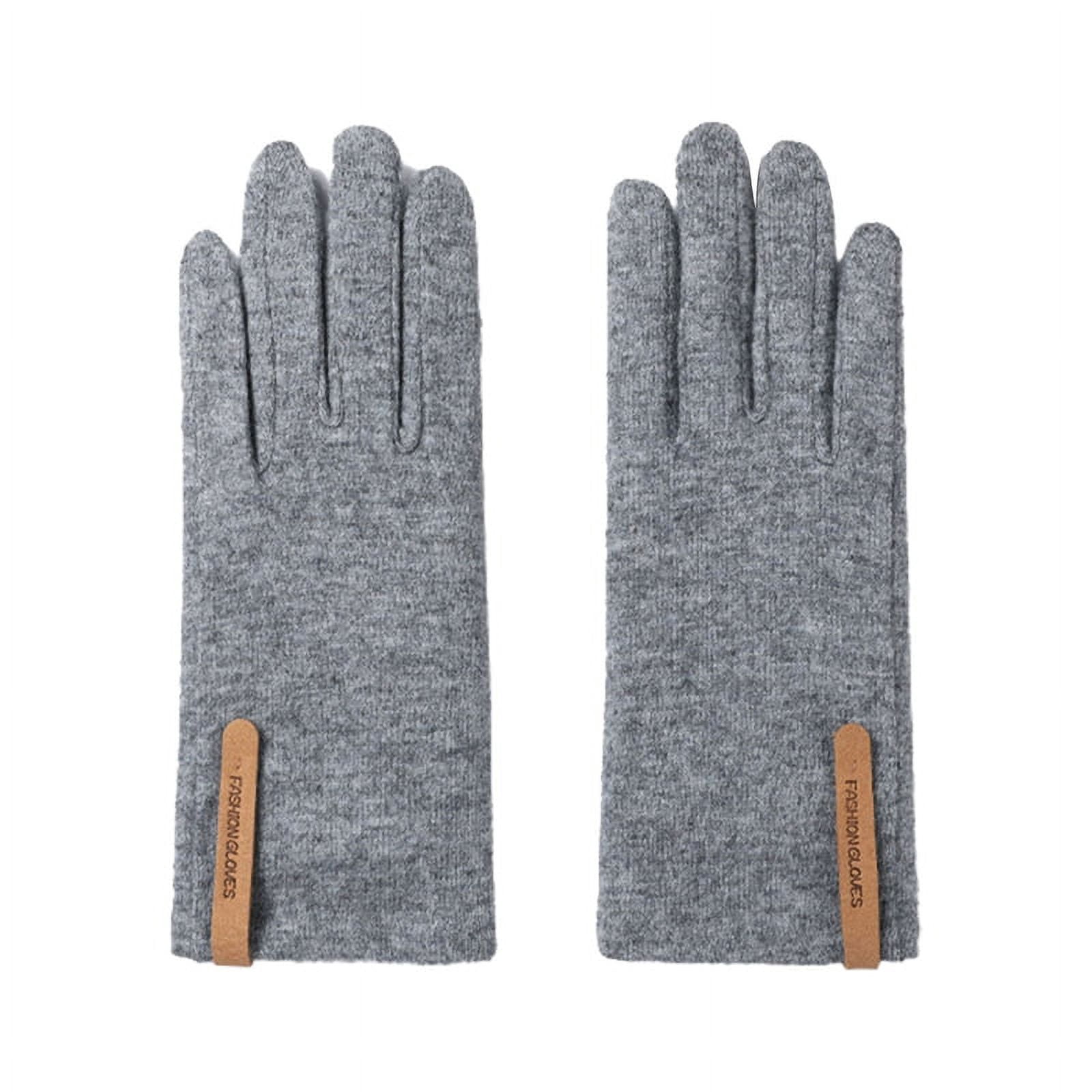 Ruanlalo Women Gloves 1 Pair Opening Fingertip Faux Leather Logo Women ...