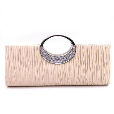 Dasein Women Satin Evening Bags Rhinestone Clutch Purses for Wedding ...