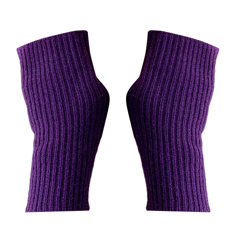 Ruanlalo Women Mittens,1 Pair Women Mittens Knitted Half Finger Solid ...