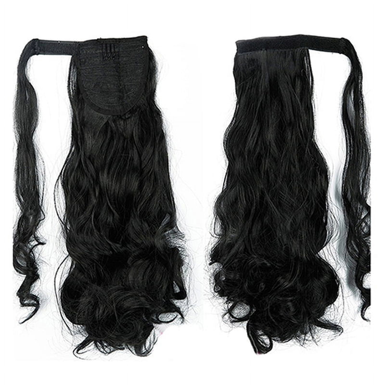 Ruanlalo Women\'s Beauty Long Wavy Ponytail Wigs Clip in Pony Tail Hair ...
