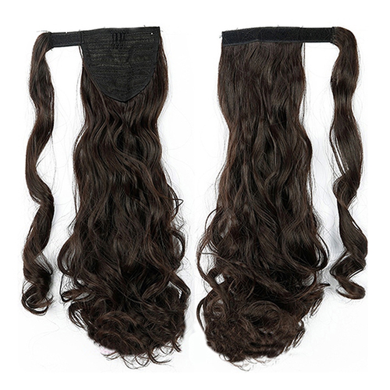 Ruanlalo Women\'s Beauty Long Wavy Ponytail Wigs Clip in Pony Tail Hair ...