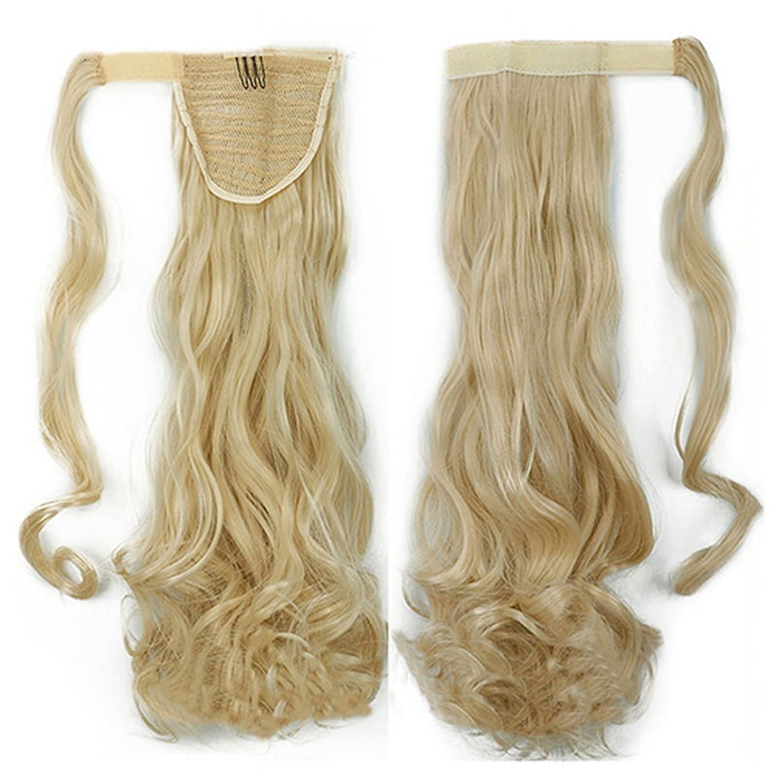 Ruanlalo Women\'s Beauty Long Wavy Ponytail Wigs Clip in Pony Tail Hair ...