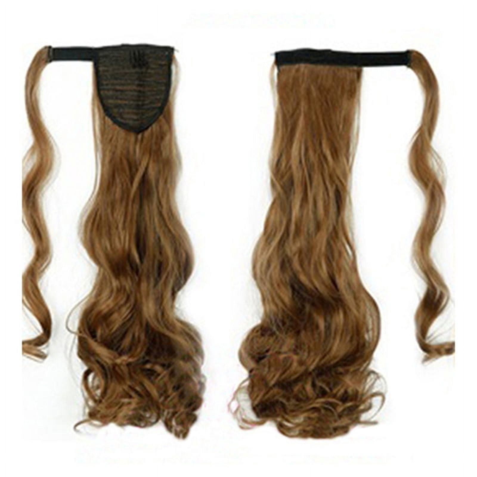 Ruanlalo Women\'s Beauty Long Wavy Ponytail Wigs Clip in Pony Tail Hair ...