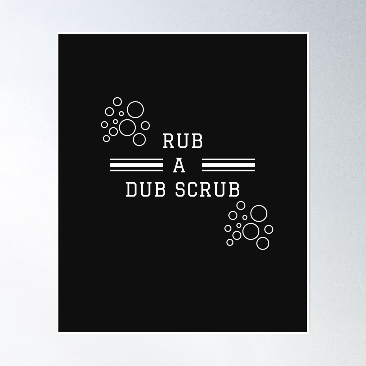 Rub A Dub Scrub Poster Wall Art, Modern Wall Decor, 16x24 UNFRAMED ...