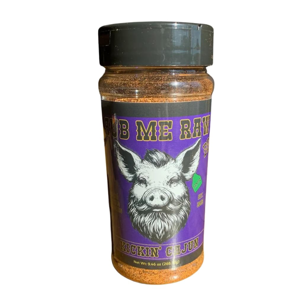 Rub Me Raw BBQ Kickin Cajun Seasoning, Steak, Fish, Beef, Creole, Hot ...