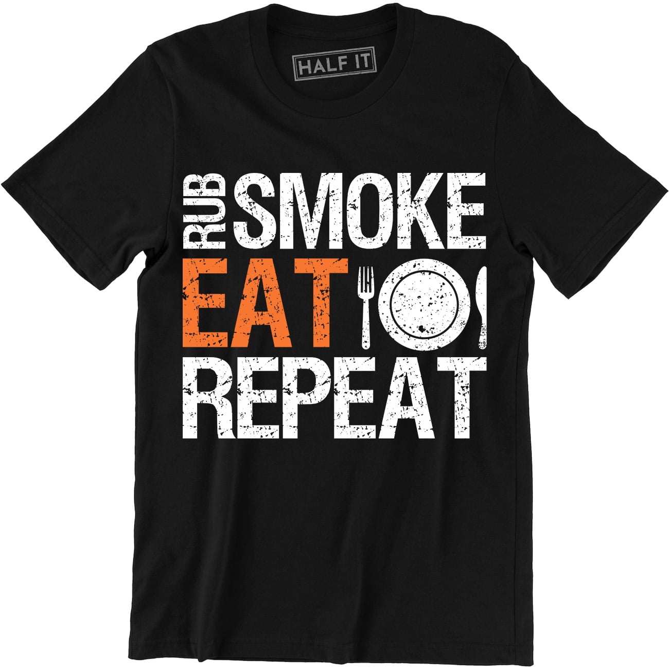 Rub Smoke Eat Repeat Bbq Grilling Smoking Meat Cooking Camping Men T ...