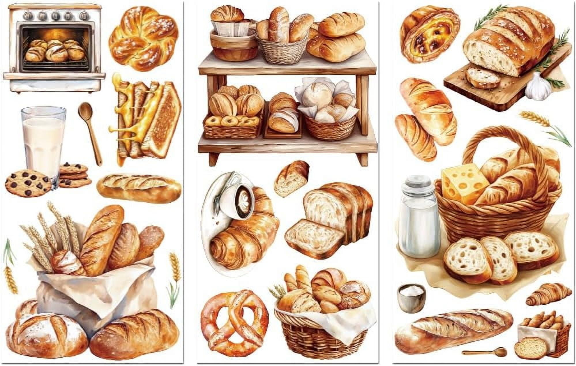 Rub on Transfer Decal Sticker for Furniture Craft Decor 6"x12" Bread ...