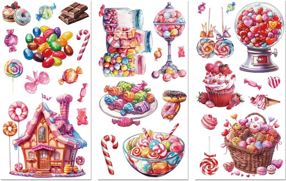 Rub on Transfer Decal Sticker for Furniture Craft Decor 6"x12" Colorful ...