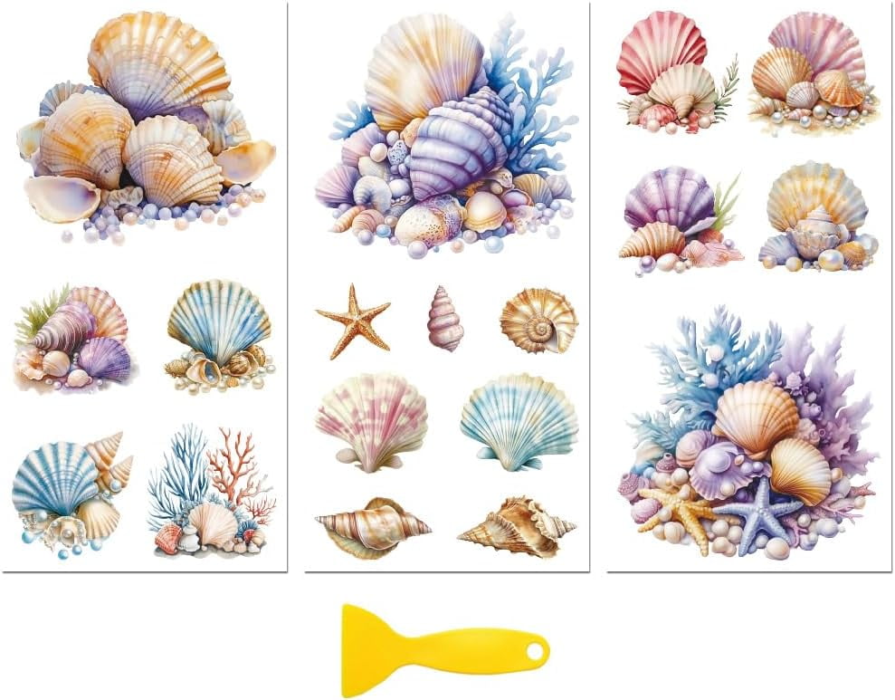 Rub on Transfer Decal Sticker for Furniture Craft Decor 6"x12" Colorful ...