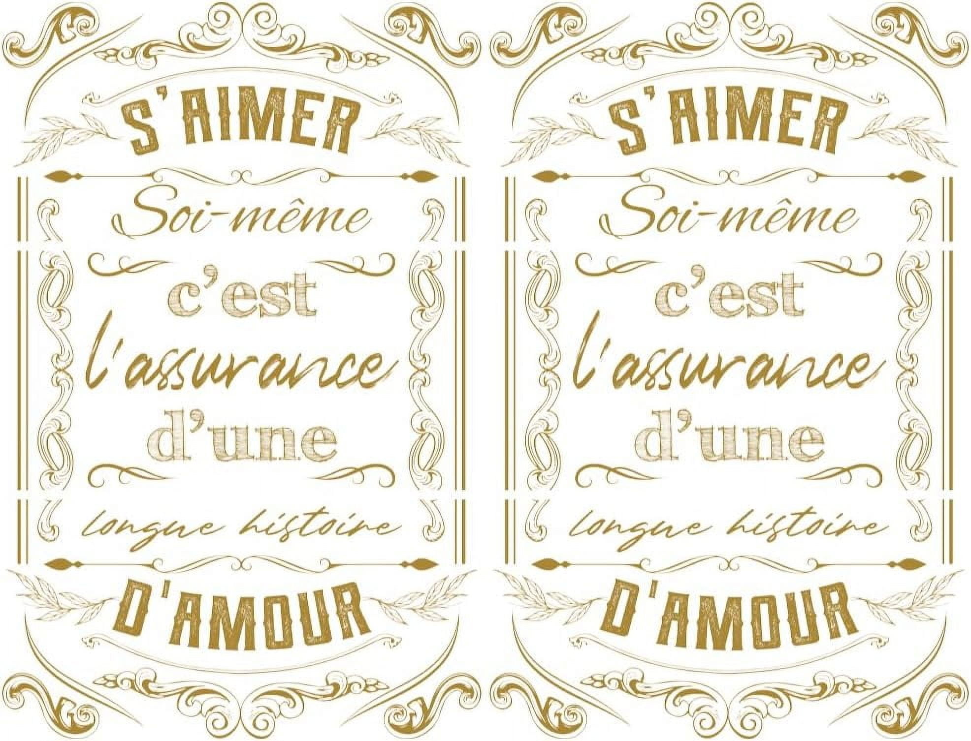 Rub on Transfer Decal Sticker for Furniture Craft Decor 6"x12" Gold ...