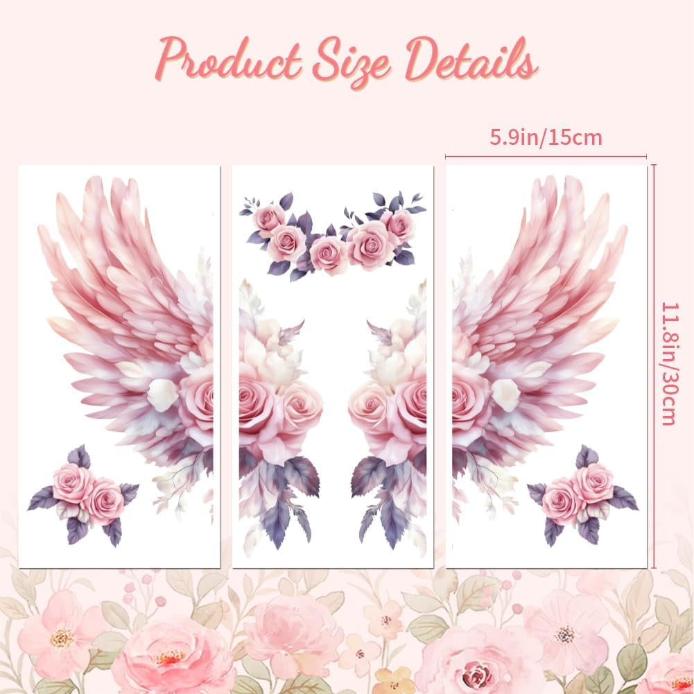 Rub on Transfer Decal Sticker for Furniture Craft Decor 6"x12" Pink ...