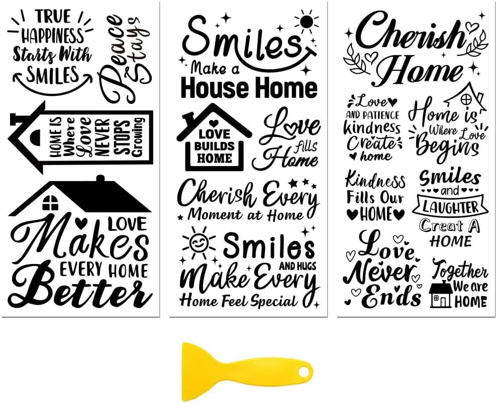 Rub on Transfer Decal Sticker for Furniture Craft Decor 6"x12" Quotes ...