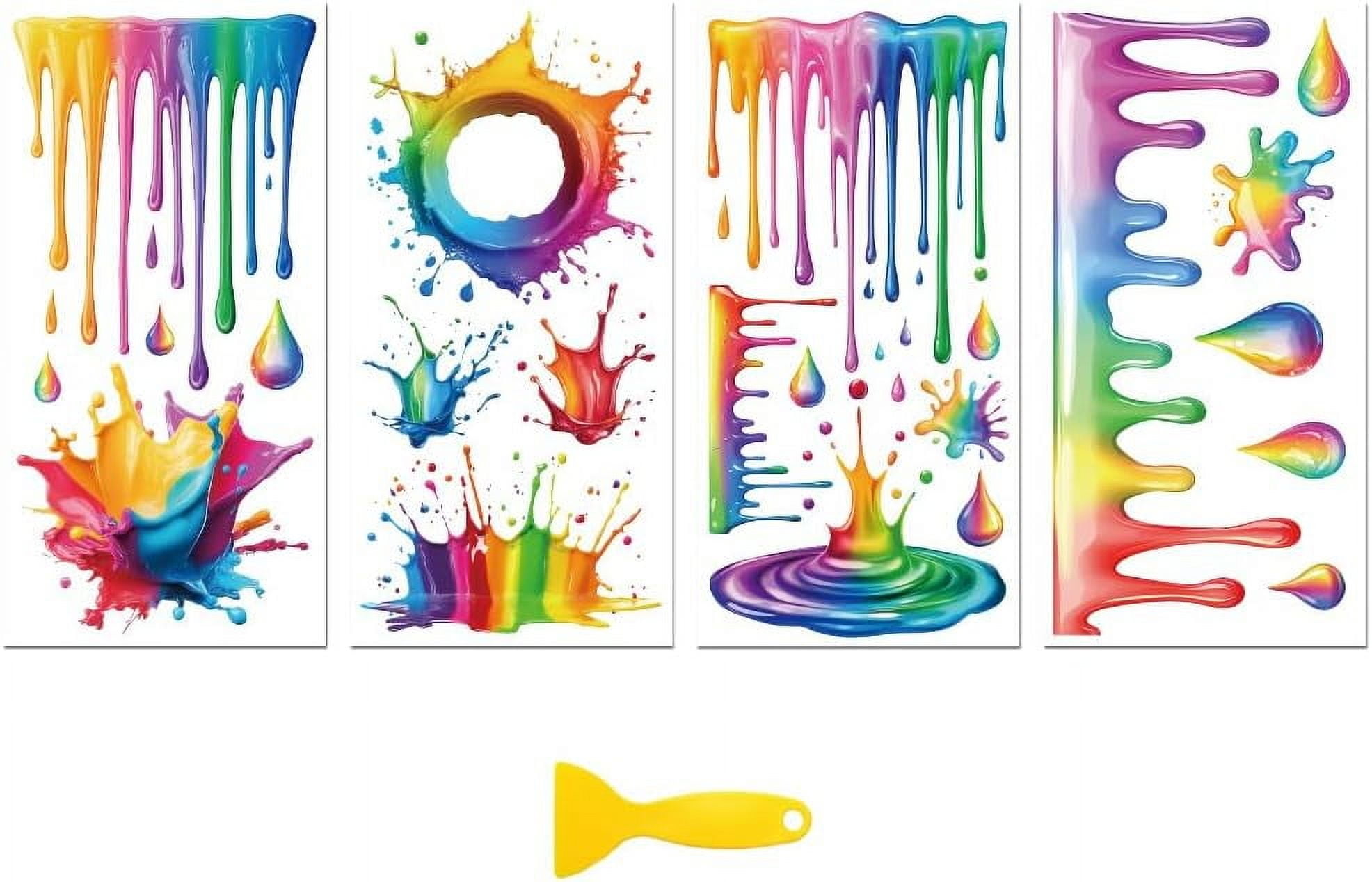 Rub on Transfer Decal Sticker for Furniture Craft Decor 6"x12" Rainbow ...