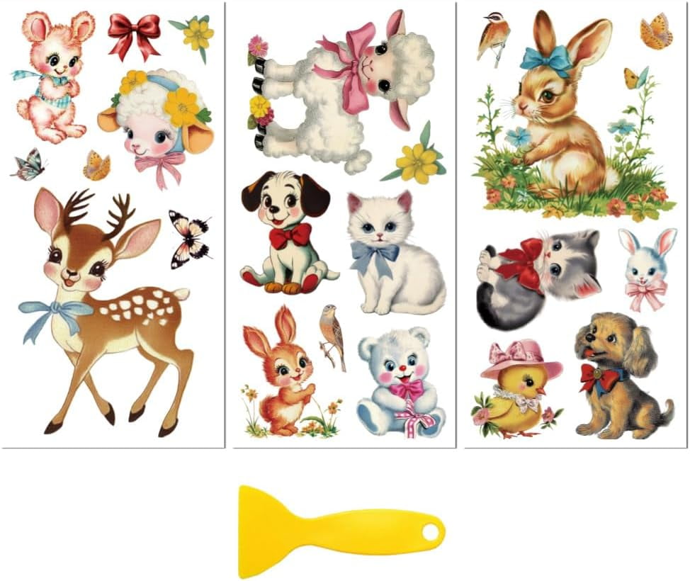 Rub on Transfer Decal Sticker for Furniture Craft Decor 6"x12" Vintage ...