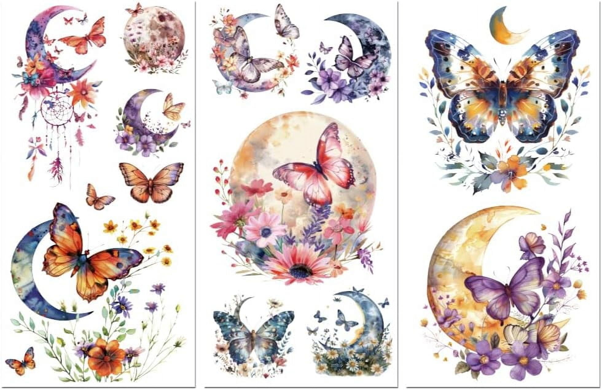Rub on Transfer Decals for Furniture Crafts 6"x12" 3Pcs Dreamy ...